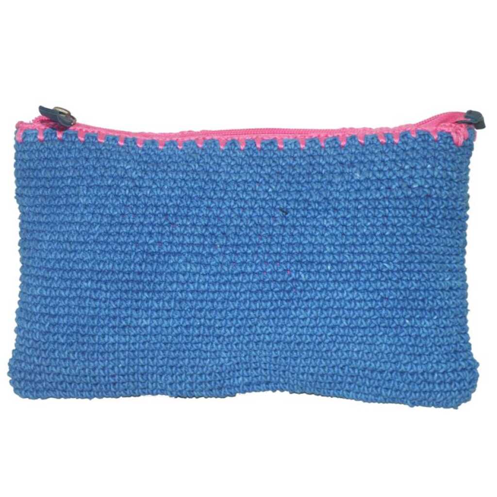 BLUE CROCHET POUCH – Conserve
